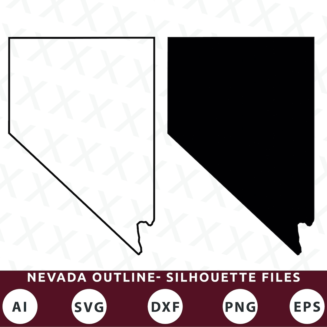 Nevada Outline SVG Files Nevada Silhouette SVG Files Nevada Cut Files ...
