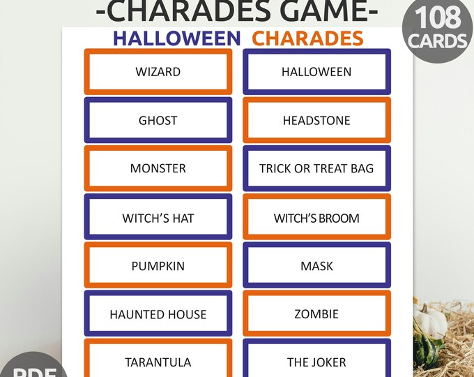 Halloween Pictionary Game Printable: Family Party Activity (digital ...