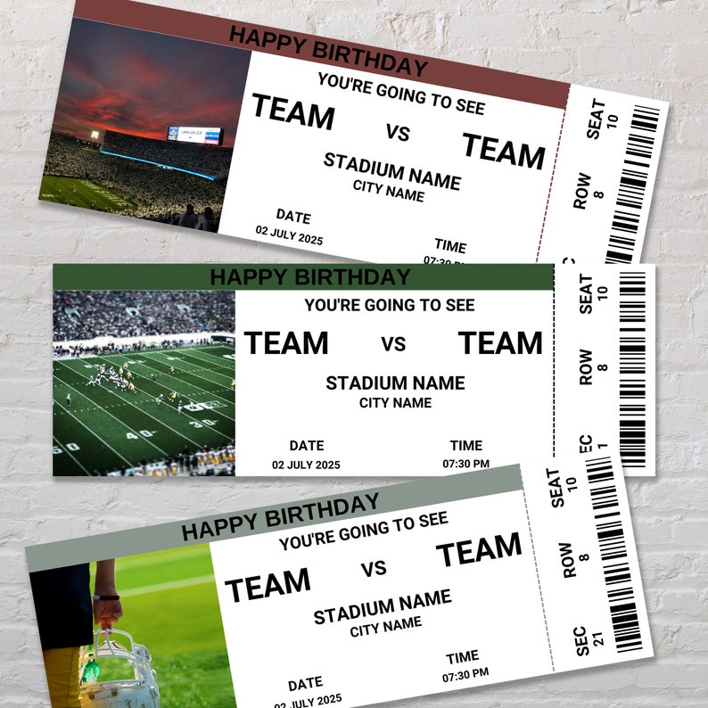Football Ticket Gift | Football Tickets | Football Birthday Ticket ...