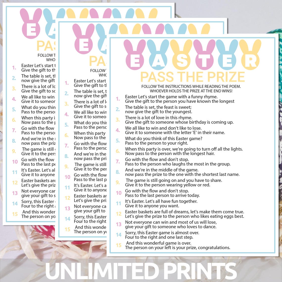 Easter Pass the Prize Game | Easter Day Pass the Gift Game | Easter ...