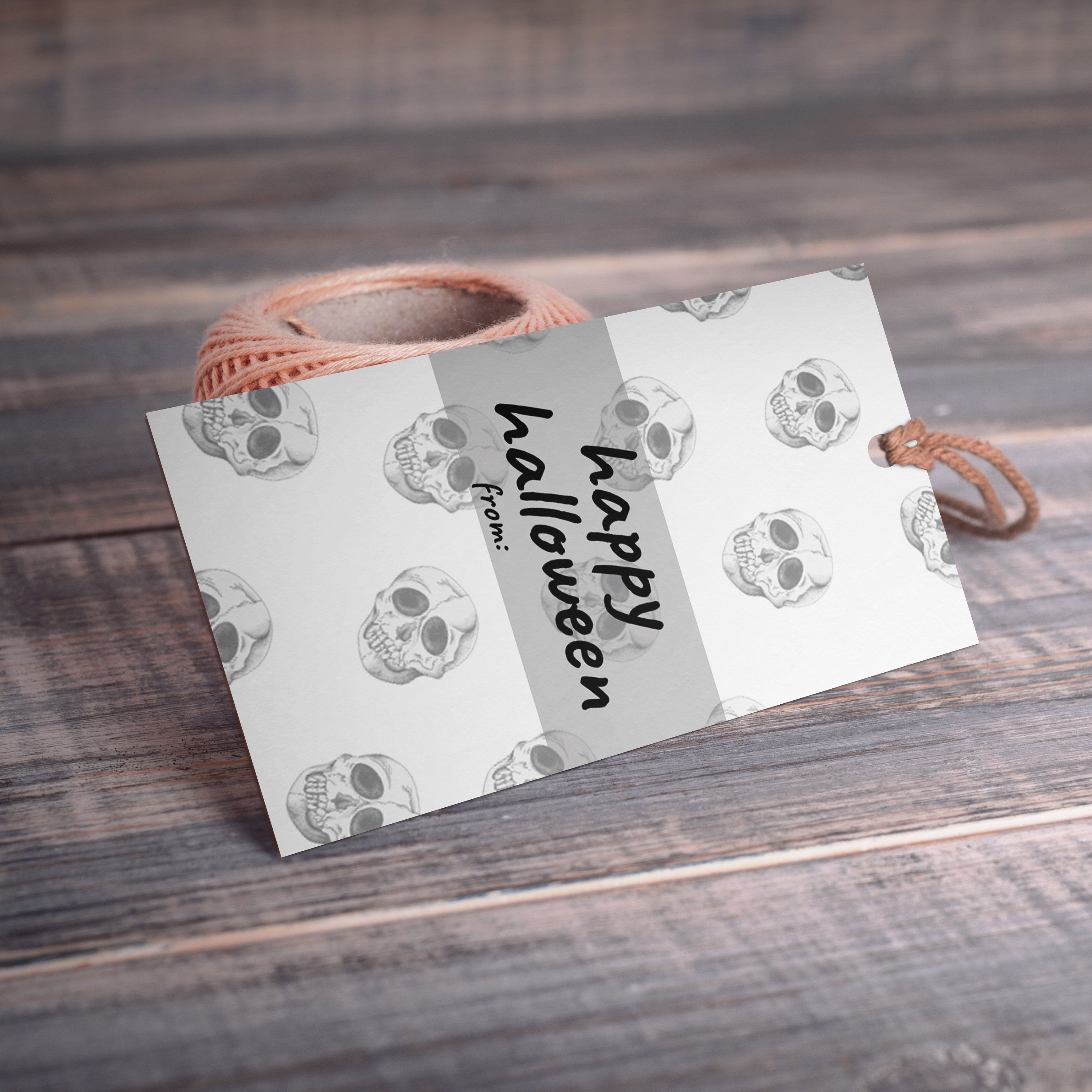 Printable Halloween Gift Tag Printable Halloween Skull Tags - Etsy