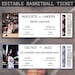 Custom Basketball Tickets | Printable Basketball Tickets Canva Template ...