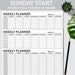 Printable Weekly Planner Weekly Schedule Hourly Weekly Planner ...