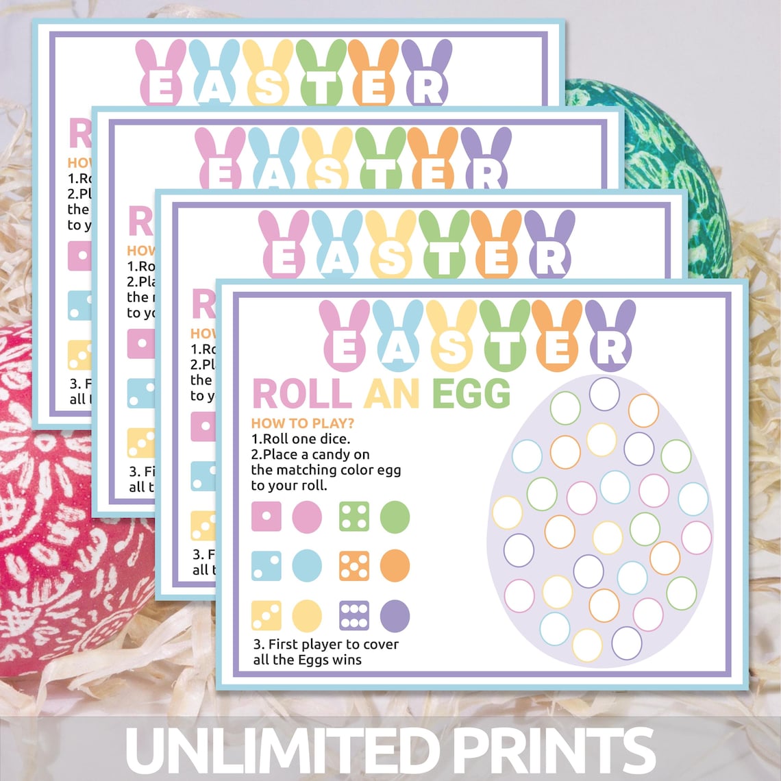 Roll an Easter Egg Game | Printable Easter Roll a Dice Game | Classroom ...