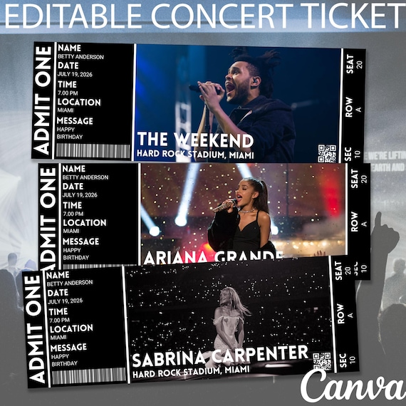 Modelo De Ingresso Para Show Para Imprimir