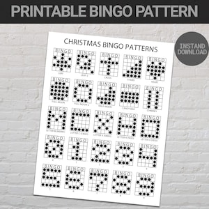 Christmas Bingo Patterns | Printable Christmas Bingo Party Game | 50 ...