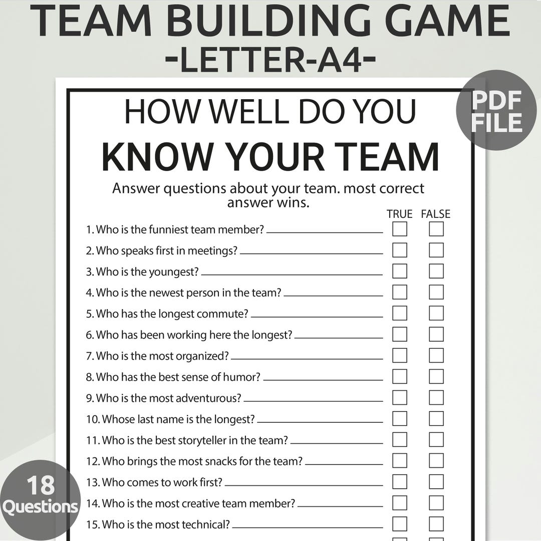 Office Trivia Team Building Games | Team Building Games | Coworker ...