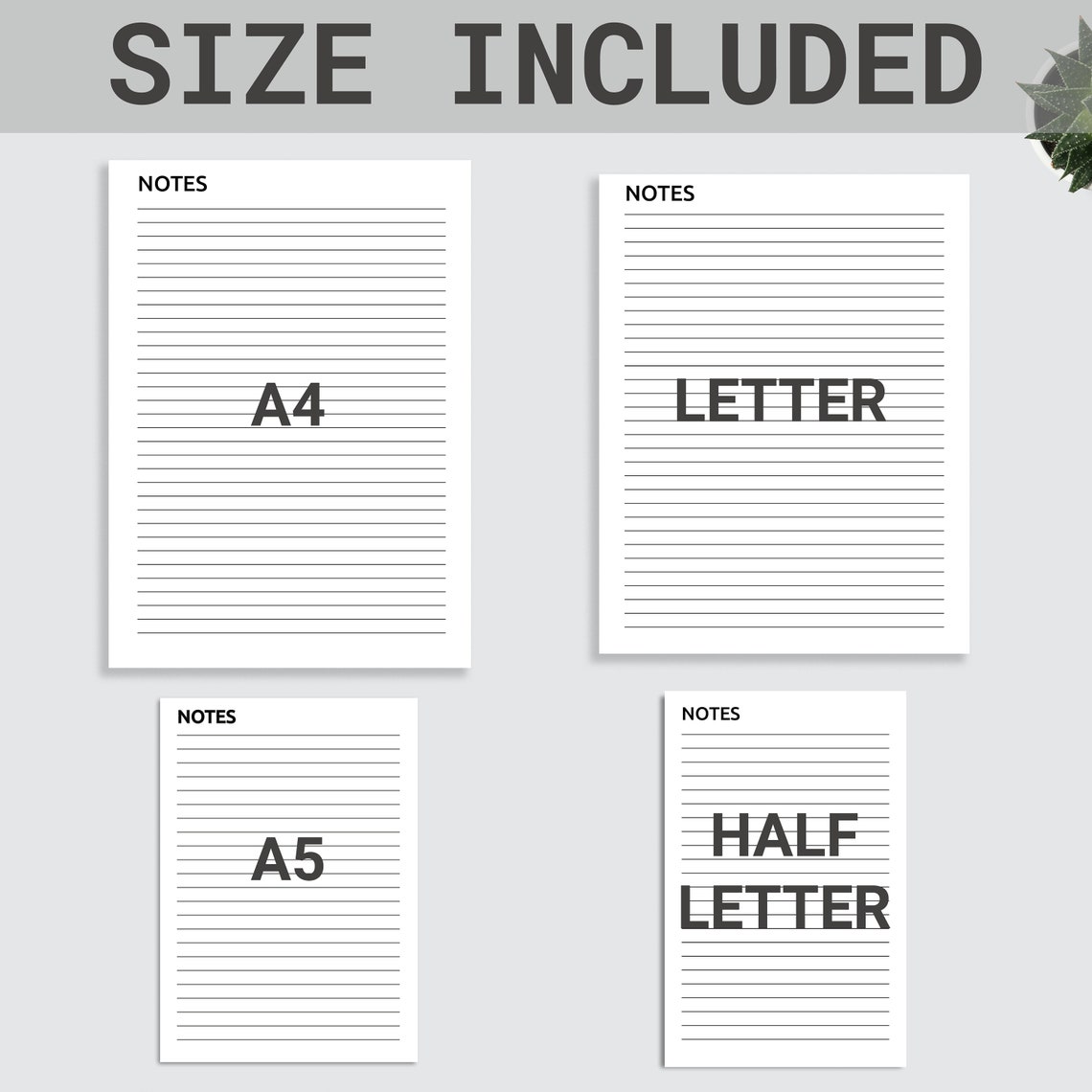 Printable Notes Page | Notes Template | Note Taking | Writing Paper ...