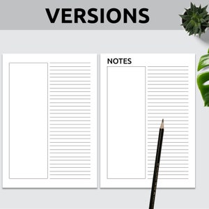 Printable Notes Page | Notes Template | Note Taking | Writing Paper ...