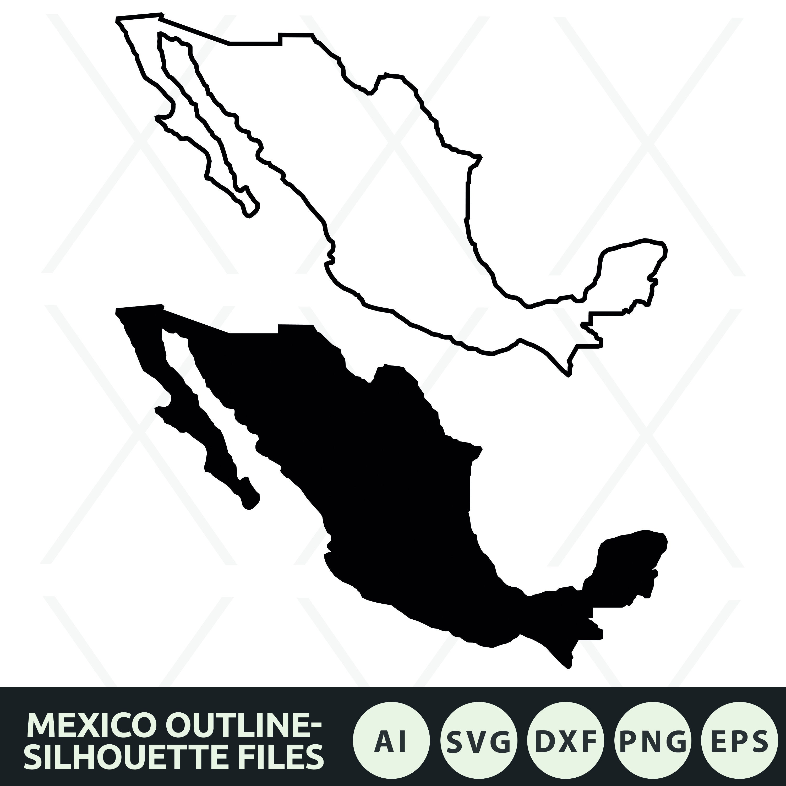 Mexico SVG | Mexico Cut Files | Mexico Outline SVG | Mexico Silhouette ...