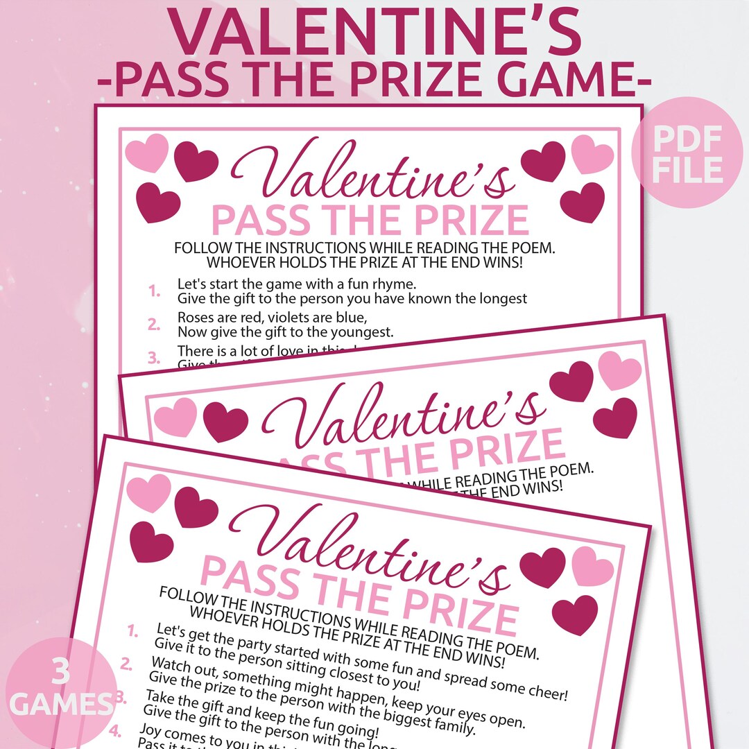 Pass the Prize Valentine's Day Game | Valentines Day Activity ...