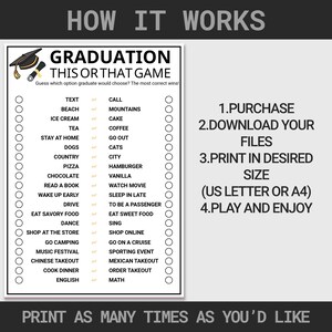 Graduation This or That Group Games | Would the Graduate Rather Game ...