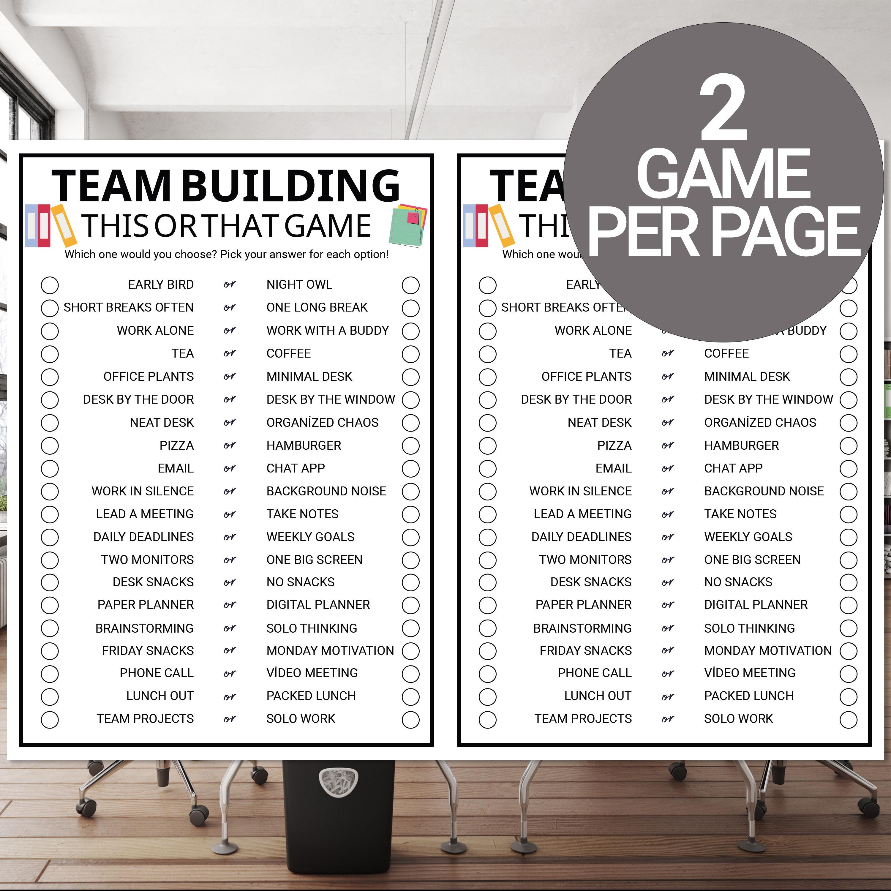 Office Would You Rather Game | Coworker This or That Game | Team ...