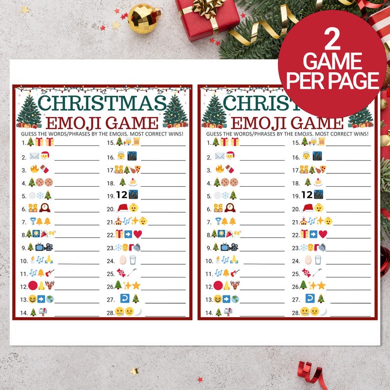 Christmas Emoji Games | Christmas Emoji Pictionary Game | Fun Christmas ...