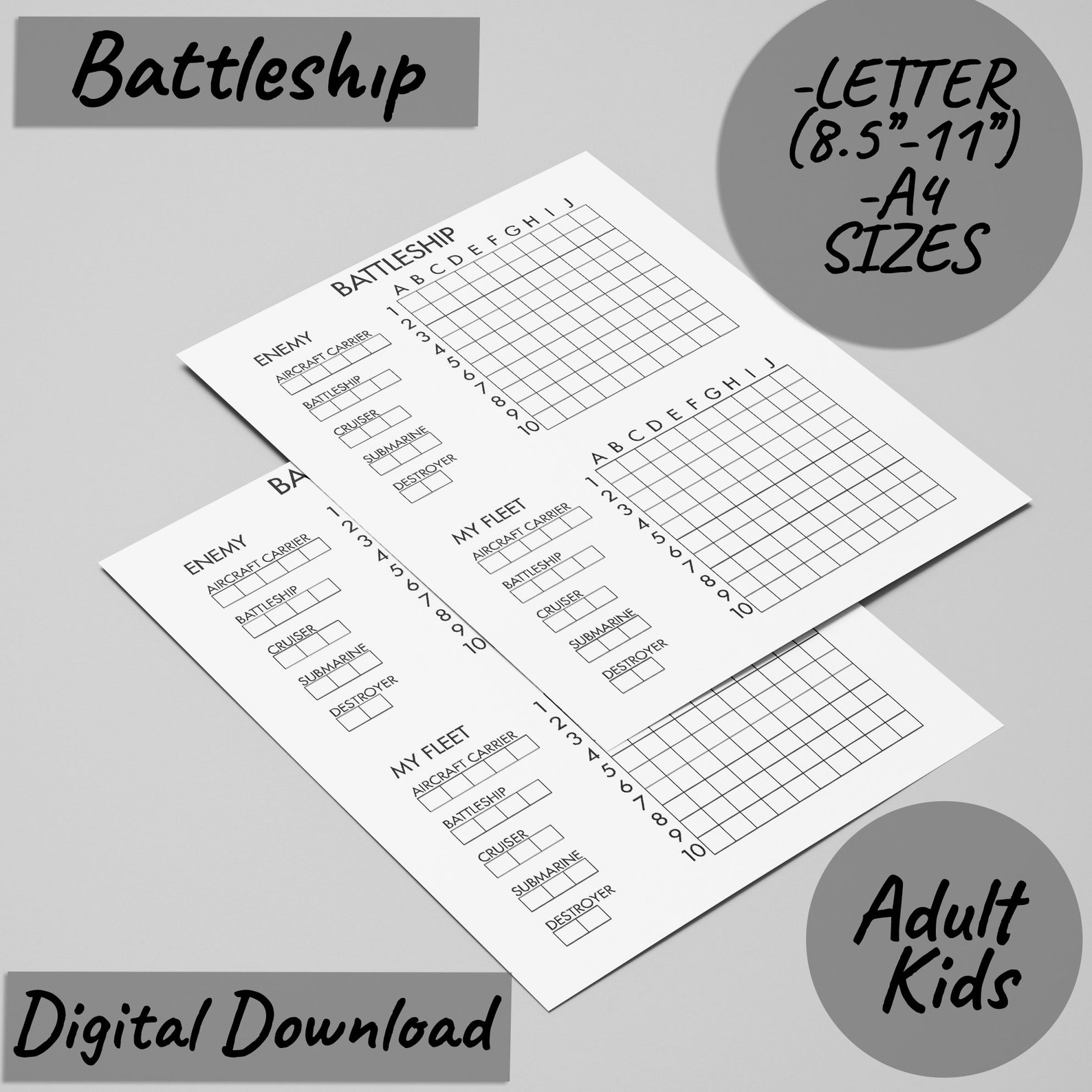 Printable Battleship Game | Battleship Game | Battleship Board Game ...