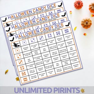 Halloween Candy Dice Game | Halloween Candy Game | Halloween Party ...