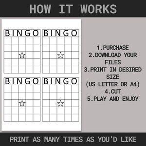 Blank Bingo Card Template | Fun Bingo Party Game | Printable Bingo Game ...