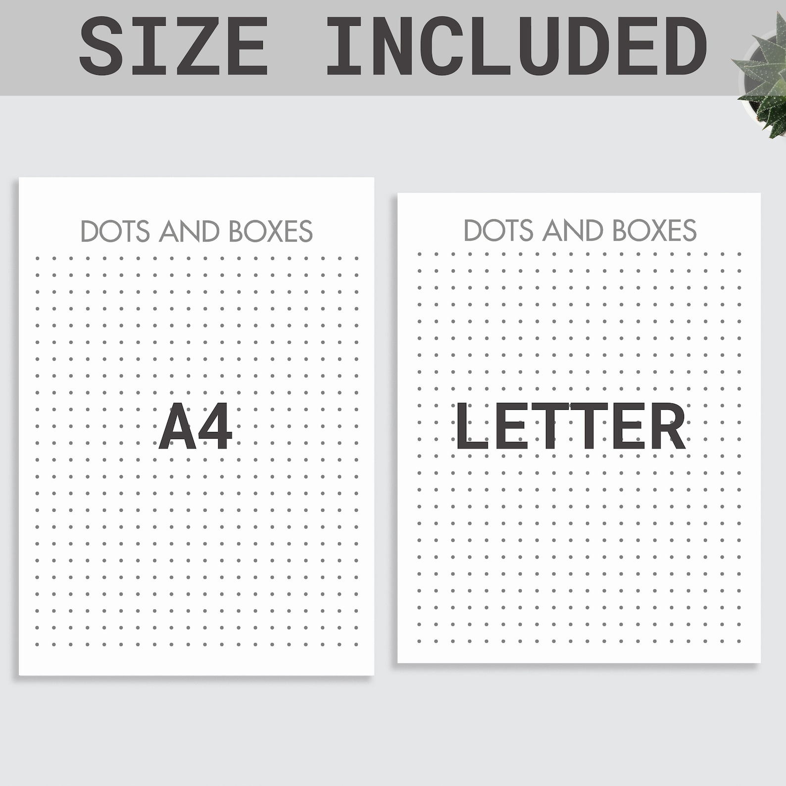 Dots and Boxes Game | Printable Dots Game | Classic Board Game ...