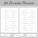 Printable Charades Game | Office Action Charades Cards | Work Group ...