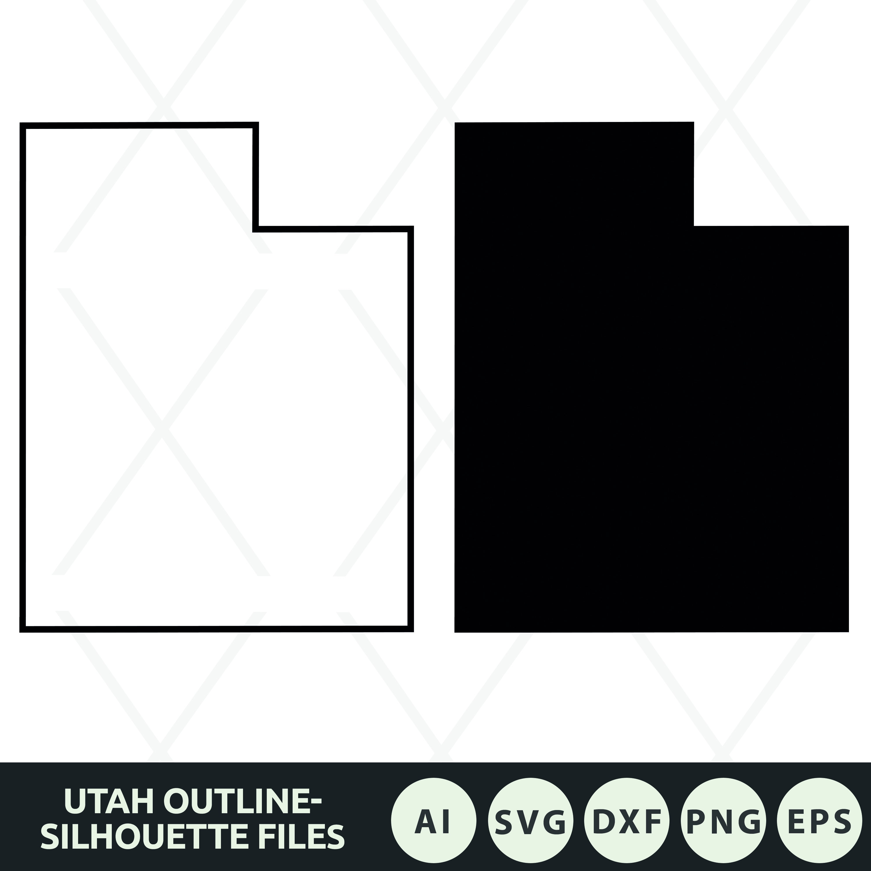 Utah Outline SVG Files | Utah Silhouette SVG Files | Utah Cut Files ...