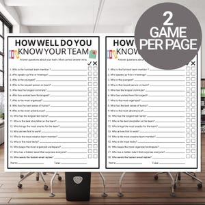 Editable Office Trivia Team Building Games | Custom Team Building Games ...