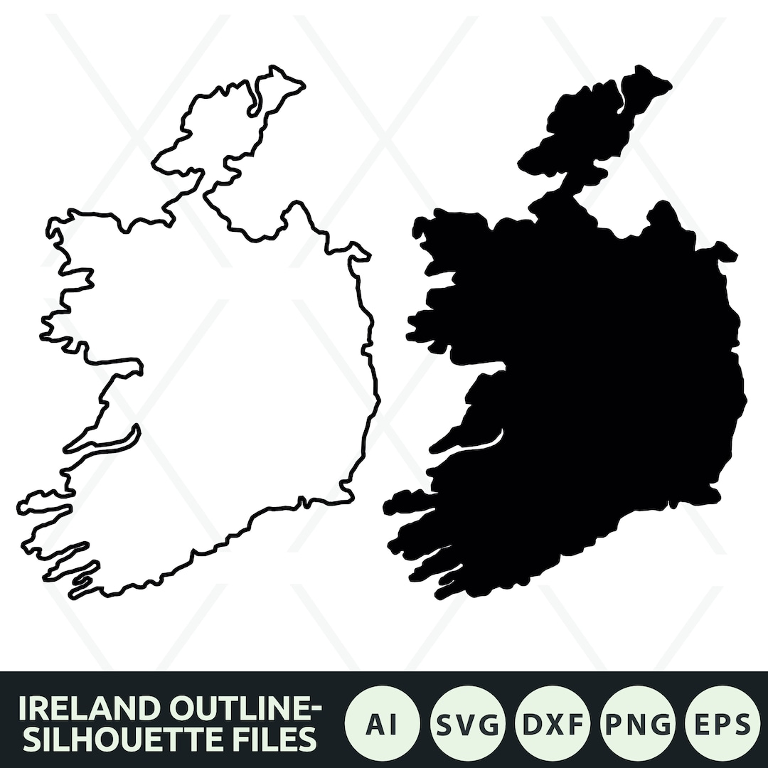 Ireland SVG Ireland Cut Files Ireland Outline SVG Ireland Silhouette ...
