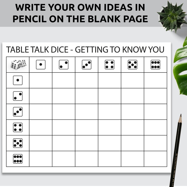 Dicebreaker Roll and Tell Game | Table Talk Dice | Conversation Starter ...