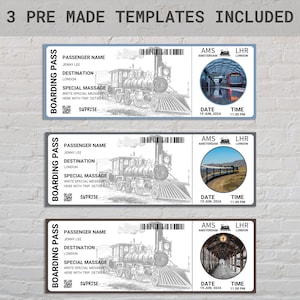 Train Ticket Template | Train Ticket | Editable Train Ticket Template ...