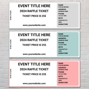 Editable Raffle Ticket Template | Printable Raffle Ticket | Surprise ...