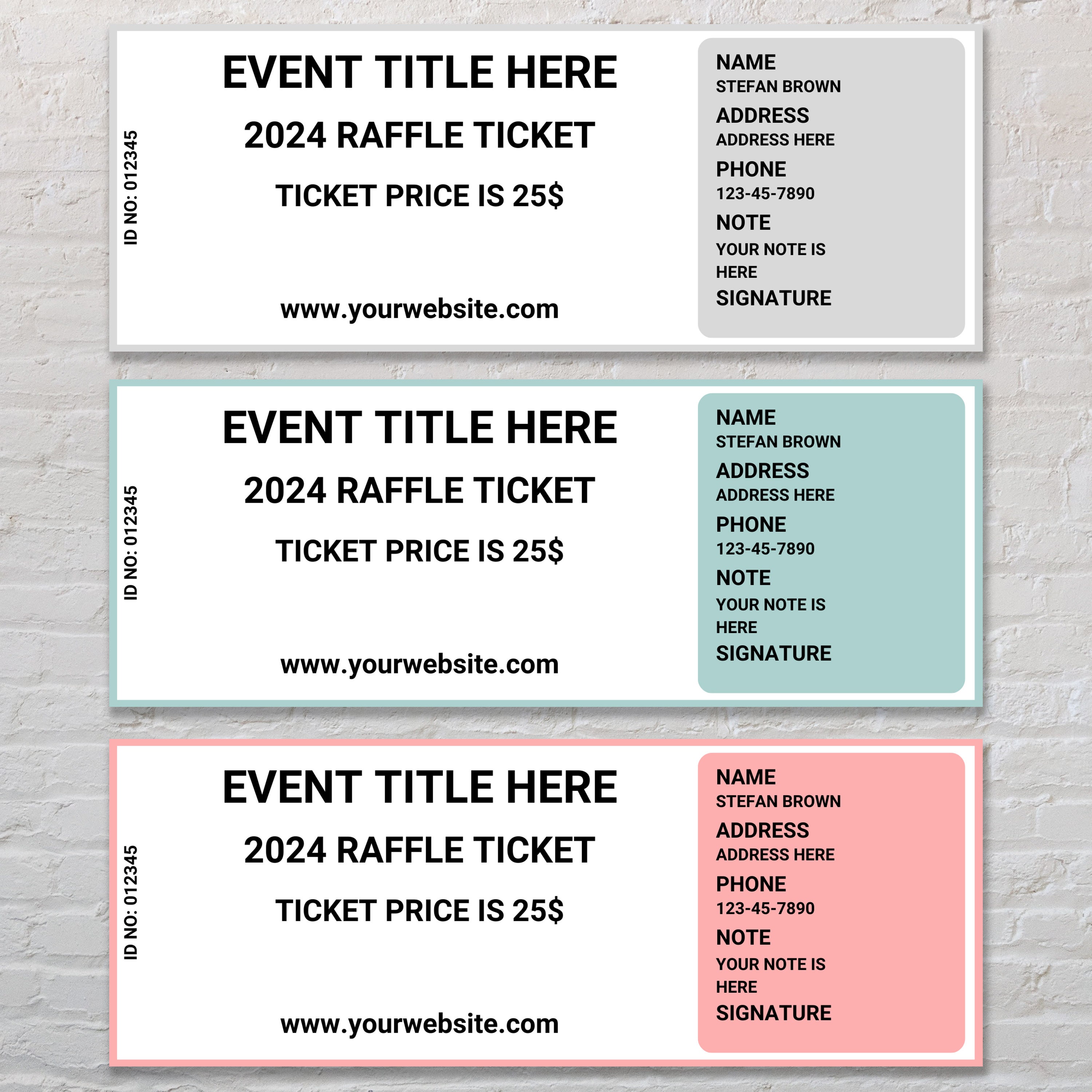 Editable Raffle Ticket Template | Printable Raffle Ticket | Surprise ...