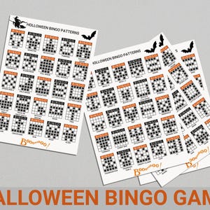 Halloween Bingo Patterns | Printable Halloween Bingo Party Game | 50 ...
