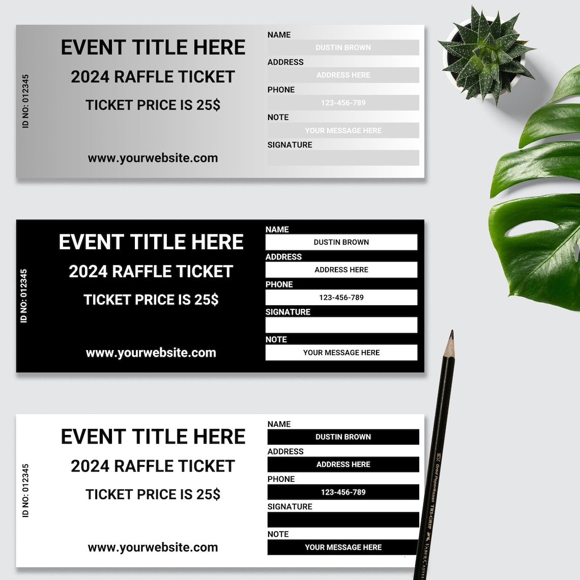 Editable Raffle Ticket Template Printable Raffle Ticket Surprise ...