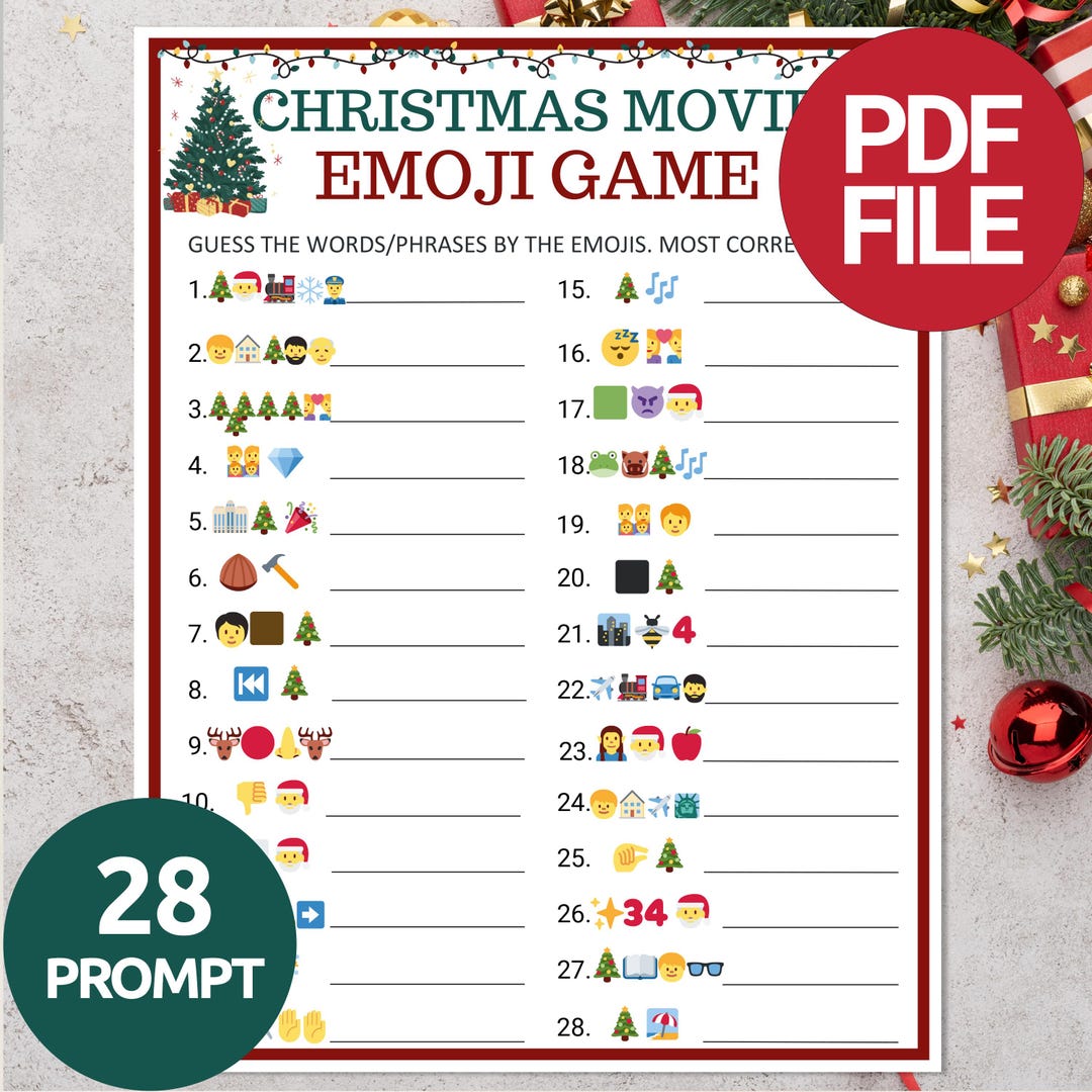 Christmas Movie Emoji Games | Christmas Emoji Pictionary Game | Fun ...