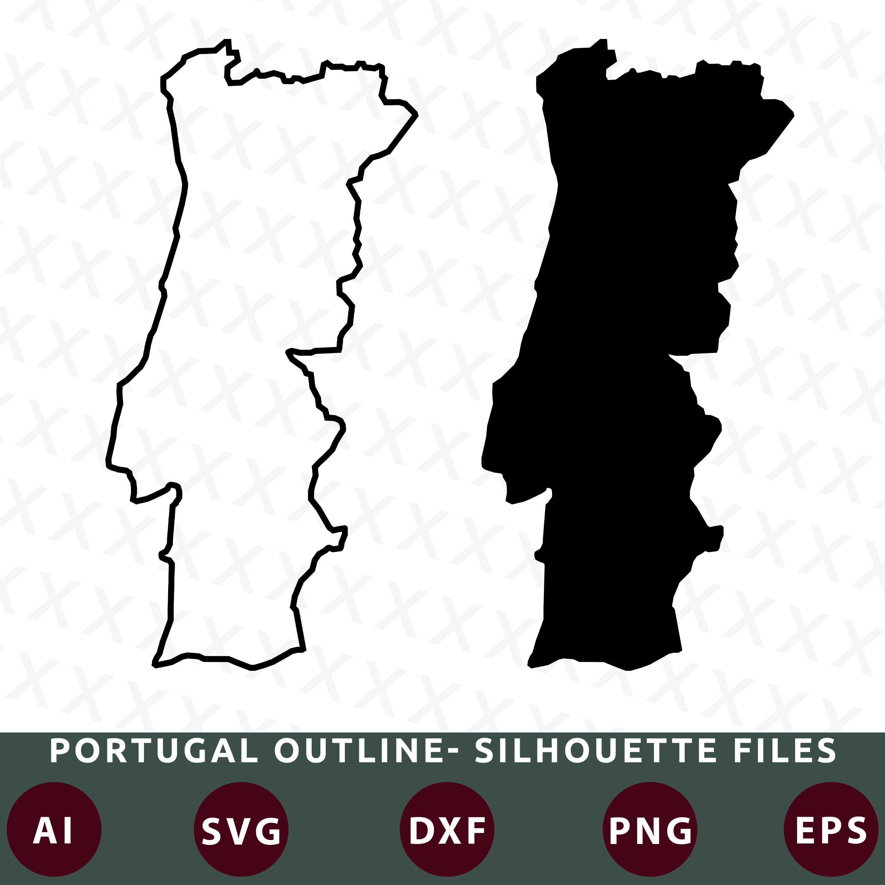 Portugal SVG Portugal Cut Files Portugal Outline SVG - Etsy