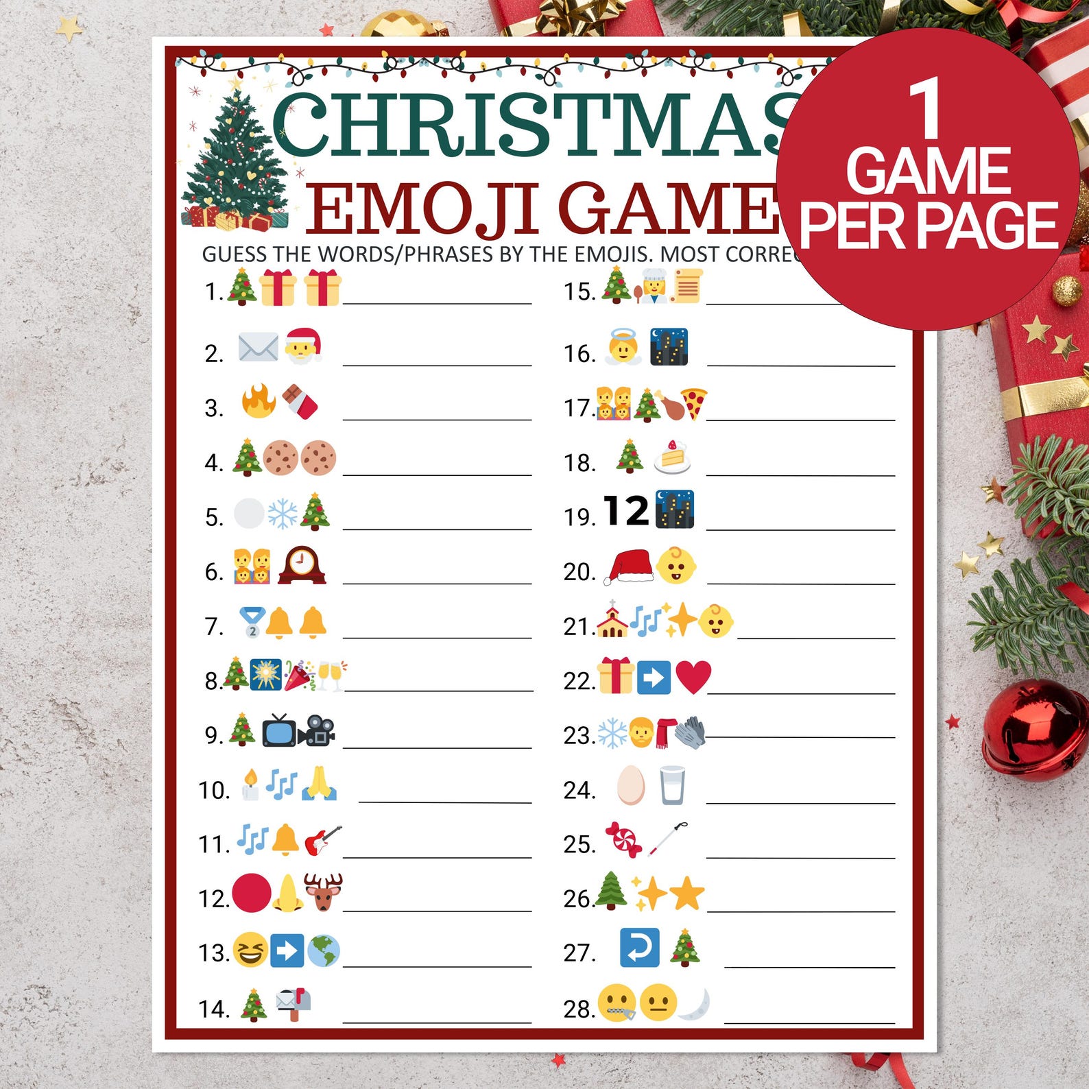 Christmas Emoji Games | Christmas Emoji Pictionary Game | Fun Christmas ...