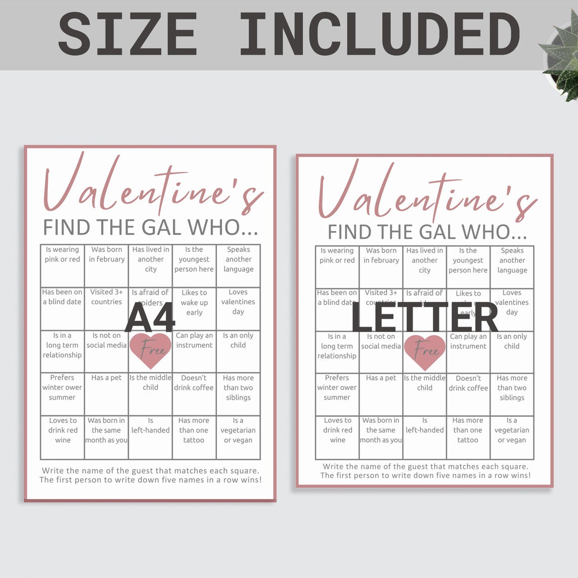 Valentines Day Find the Guest Bingo Game | Valentine's Get to Know You ...