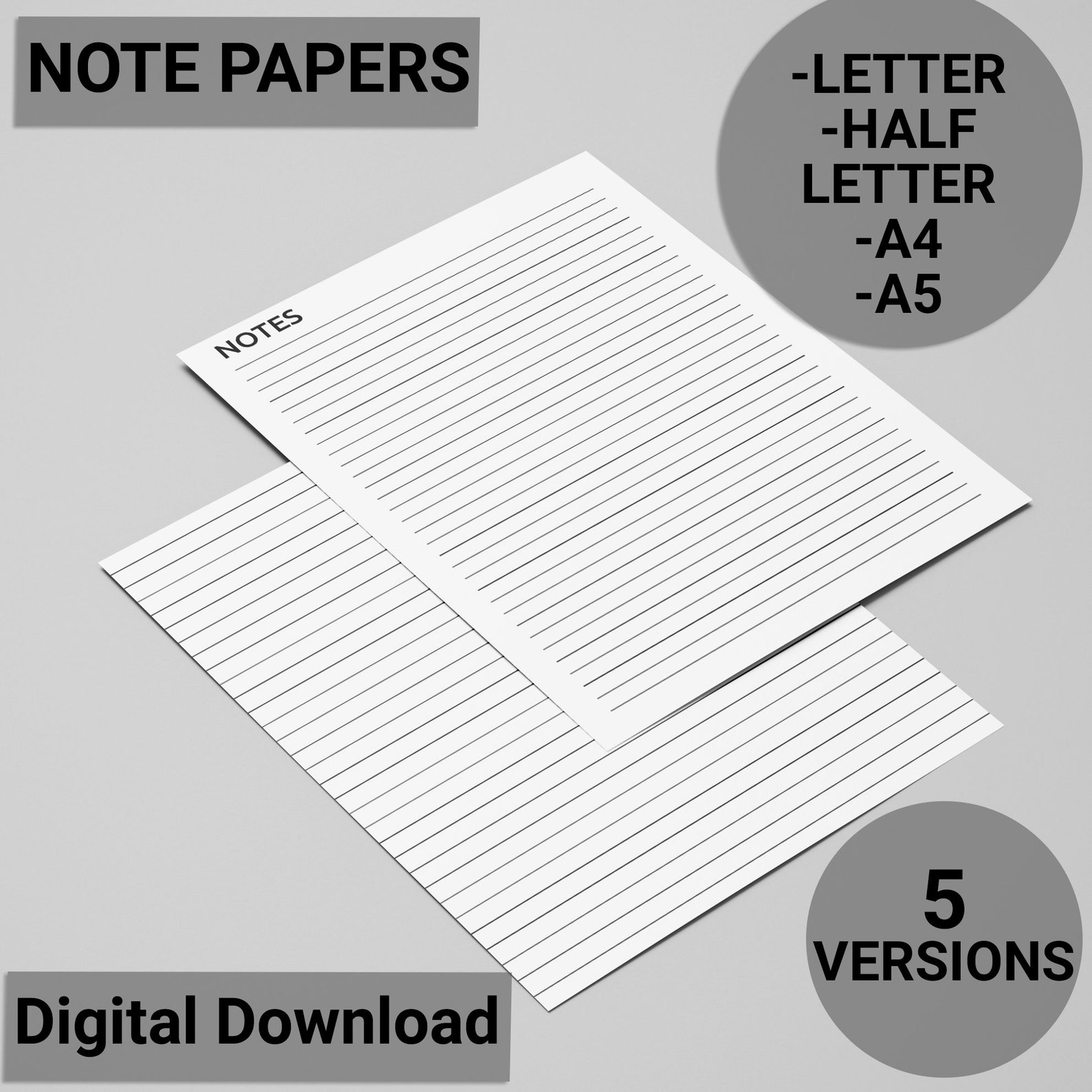 Printable Notes Page | Notes Template | Note Taking | Writing Paper ...