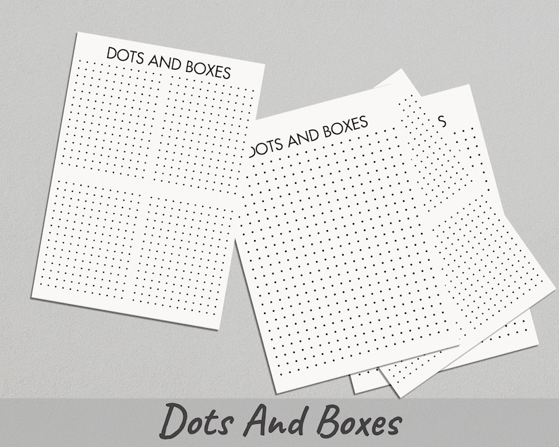 Dots and Boxes Game | Printable Dots Game | Classic Board Game ...