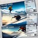 Editable Skiing Pass Ticket Template | Skiing Pass Ticket | Printable ...
