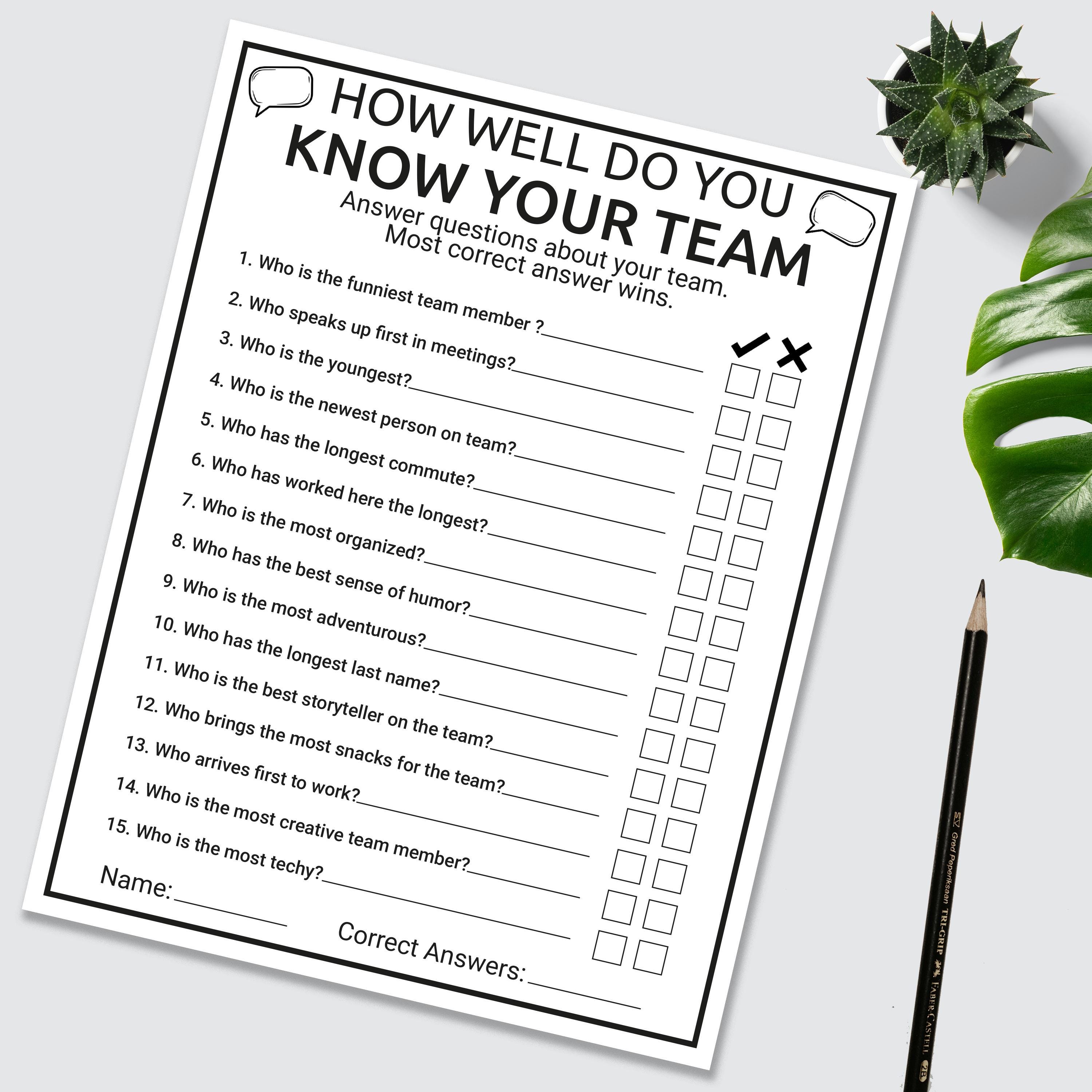 Editable Office Trivia Team Building Games | Custom Team Building Games ...