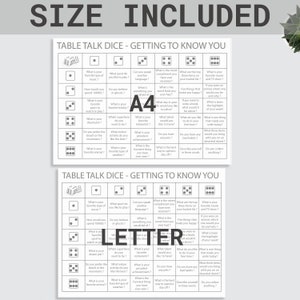 Dicebreaker Roll and Tell Game Table Talk Dice Conversation Starter ...