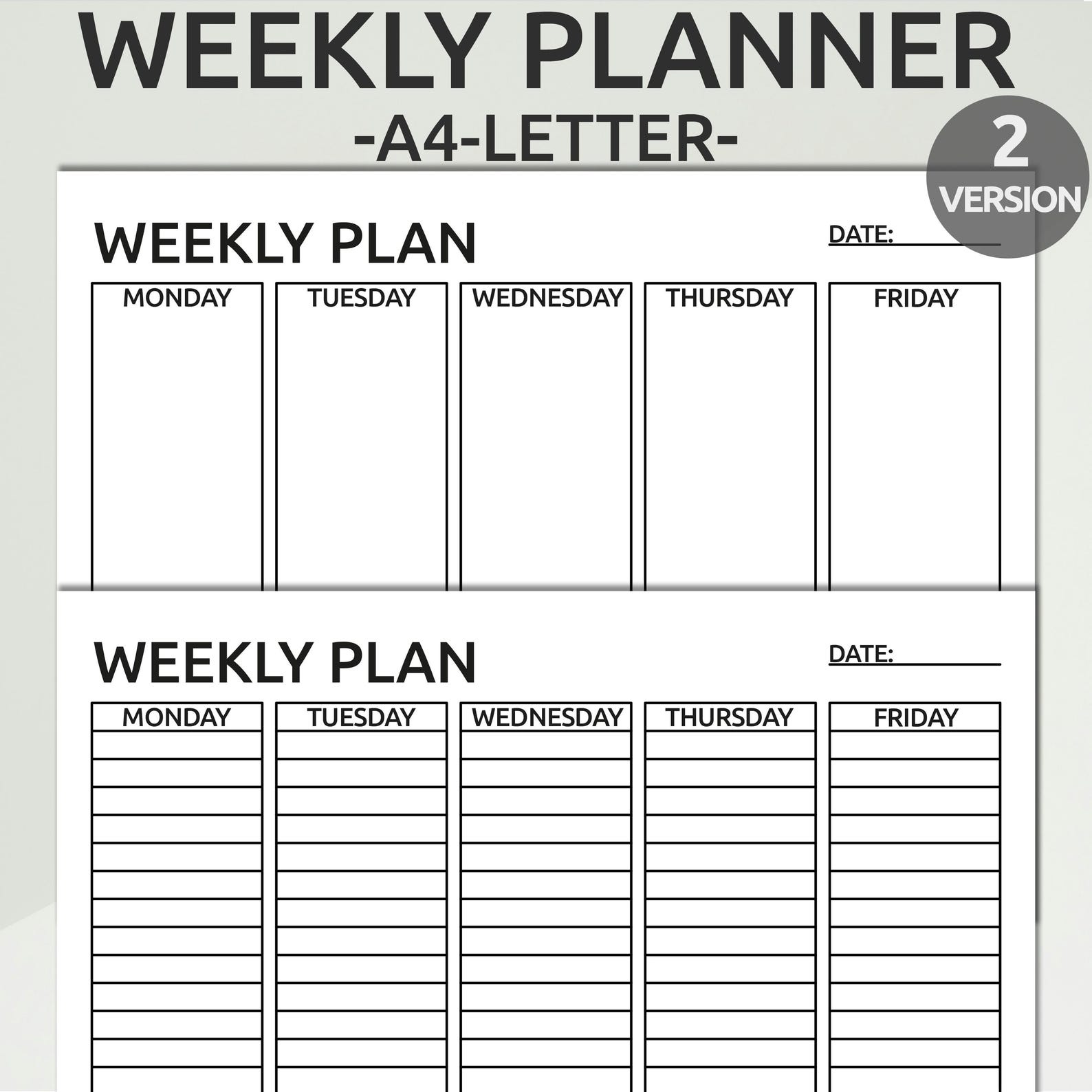 Weekly Schedule Template | Weekly Planner Printable | Weekly Planner ...