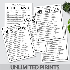 Office Trivia Game | Office Trivia Team Building Game | Office Party ...