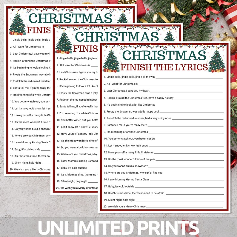 Christmas Finish the Lyrics Game | Christmas Music Trivia Quiz ...