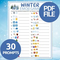Christmas Emoji Pictionary Game: Winter Wonderland Party (PDF) - Etsy