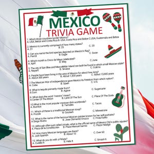 Mexico Trivia Game | Mexican Party Game | Fun Mexico Trivia | Spanish ...