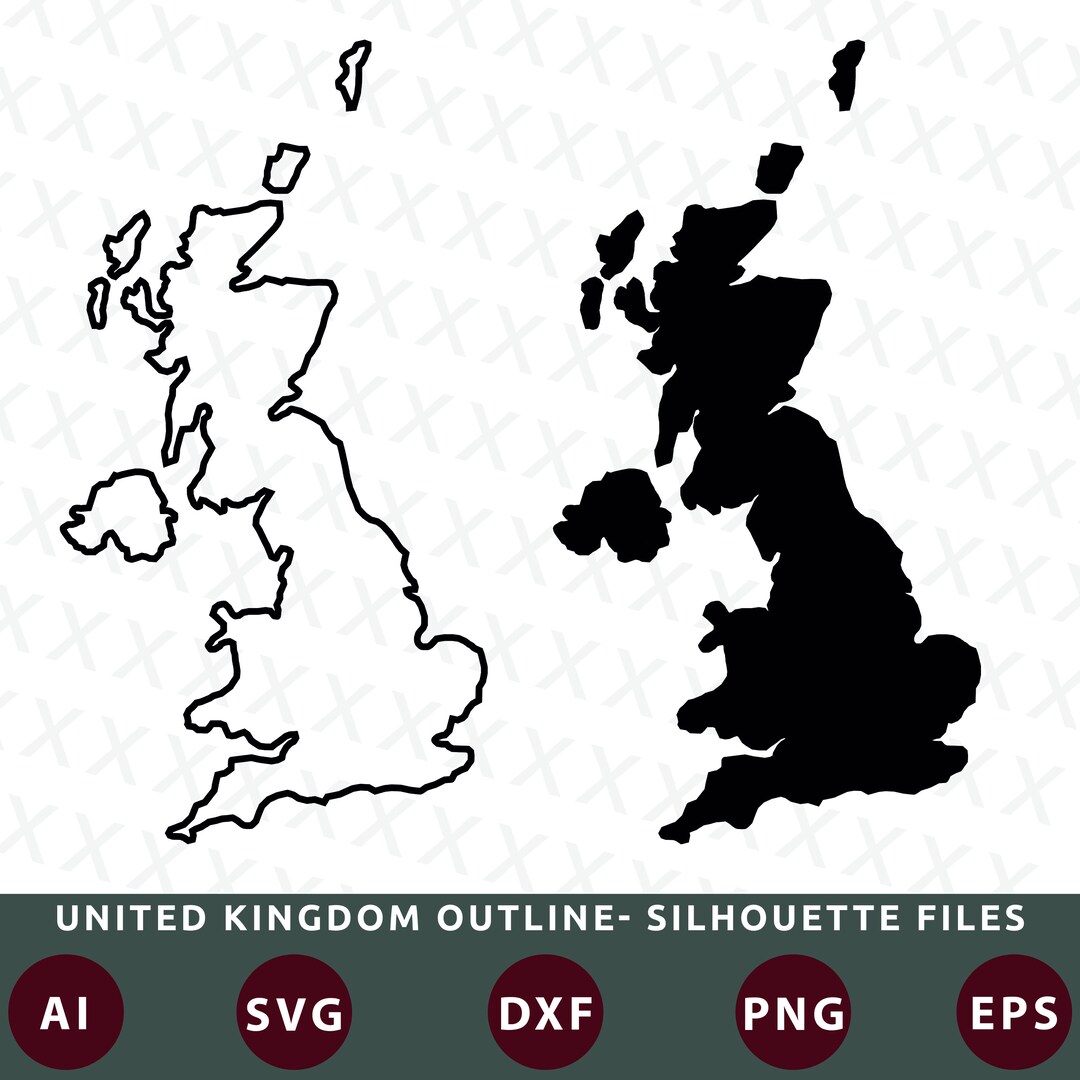 United Kingdom Svg United Kingdom Cut Files United Kingdom Outline Svg ...