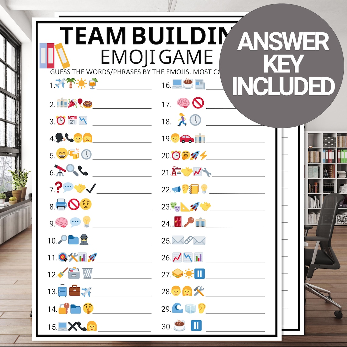 Office Emoji Game | Team Building Games | Office Games | Team Building ...