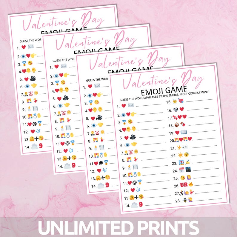 Valentine's Day Emoji Game | Valentines Emoji Game | Fun Valentine's ...