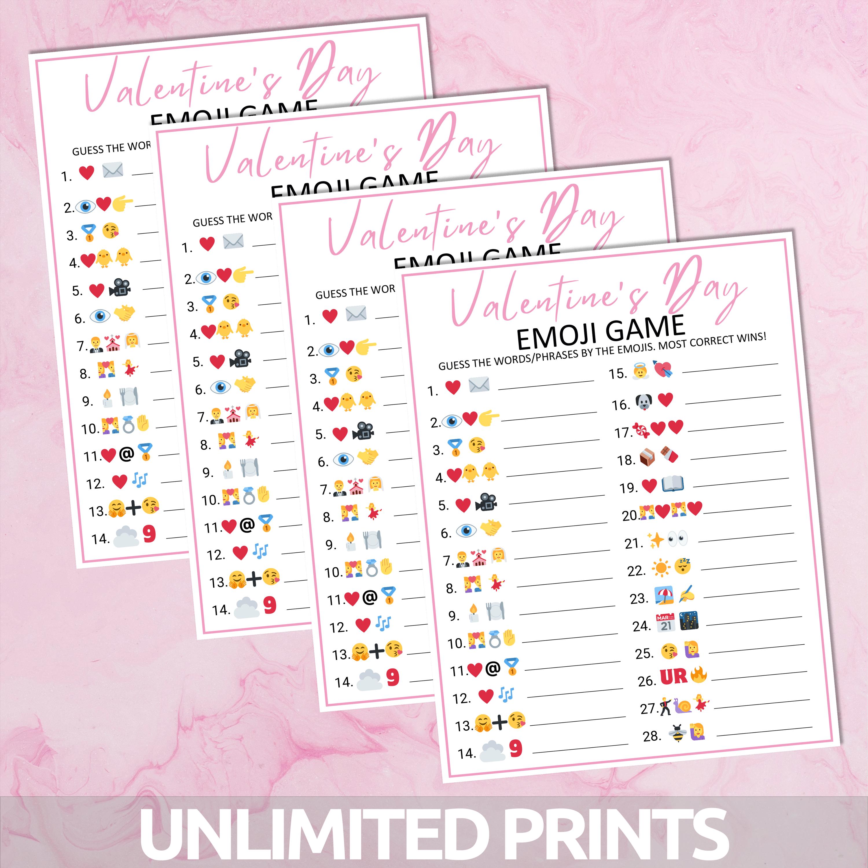 Valentine's Day Emoji Game | Valentines Emoji Game | Fun Valentine's ...